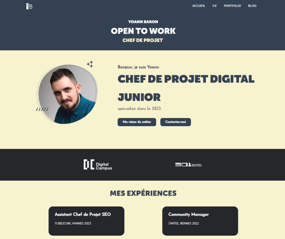Chef de Projet Web & SEO | Yoann Baron